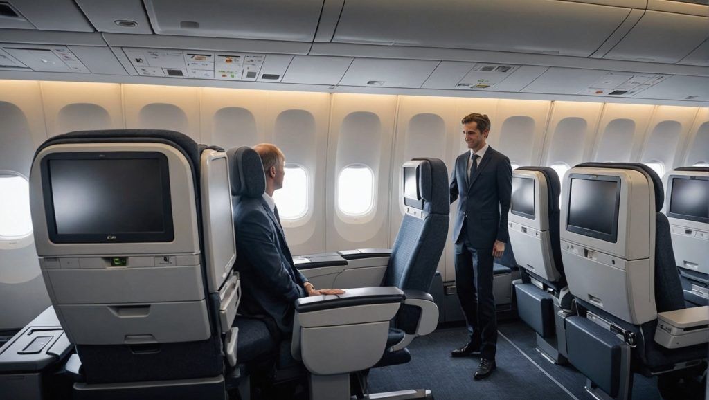 Difference between premium economy class and business class